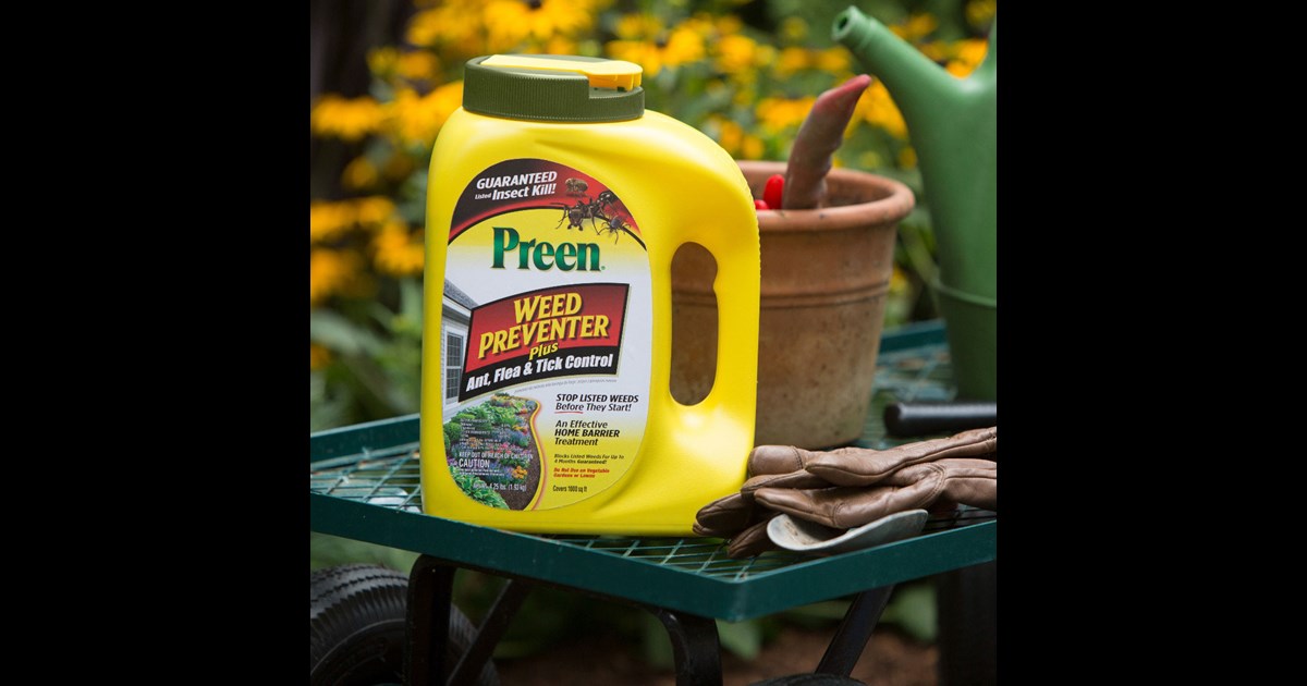 Preen Garden Weed Preventer Plus Ant, Flea & Tick Control